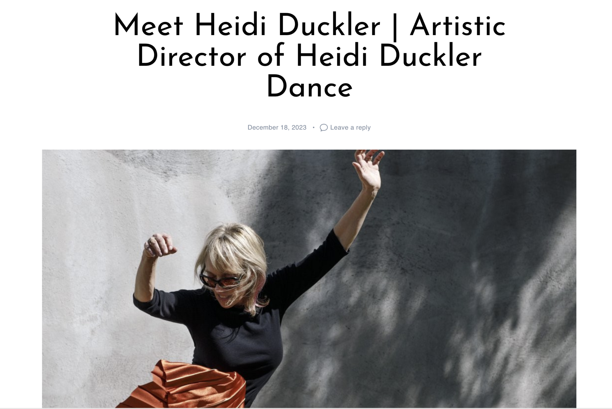 HDD Founder & Artistic Director, Heidi Duckler in ShoutOut LA | Heidi ...